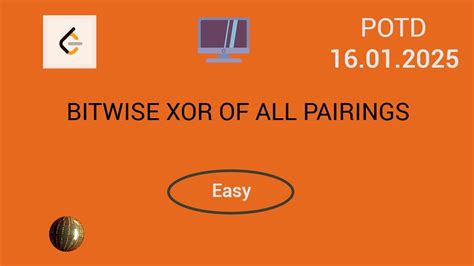 Bitwise Xor Of All Pairings Leetcode Problem Bitmanipulation