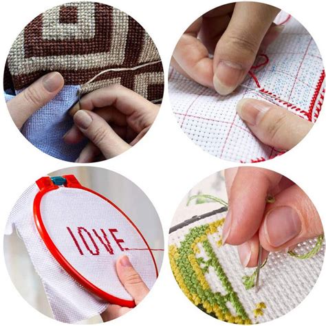 Badu Bg 30 бр Игли за кръстат бод с конец за игли от неръждаема стомана Ръчни игли за бродерия