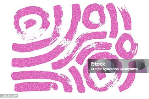 구불구불한 선과 동그라미를 그립니다 벡터 손으로 그린 웨이브 둥근 페인트 모양 사진 복사 인쇄 추상 곡선 자유형 그래픽 낙서 붓 흔들림 그런지 일러스트레이션 거친에 대한