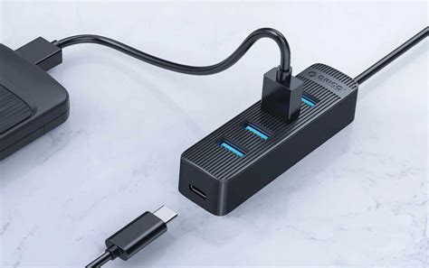 Buy The Orico USB C To Port USB A Hub TWC A BK Online PBTech Co Nz