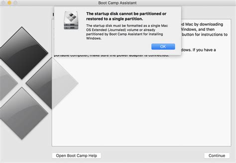 trying to delete bootcamp but this message pops up i divided my only