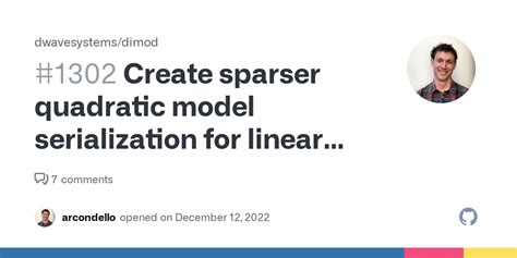 Create Sparser Quadratic Model Serialization For Linear Models · Issue 1302 · Dwavesystems