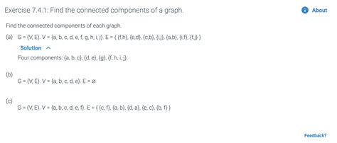 Solved Exercise 741 Find The Connected Components Of A