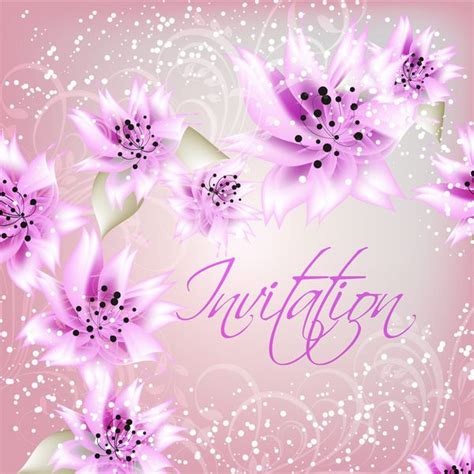 کارت عروسی یا دعوتنامه با پس زمینه گل انتزاعی کارت پستال به سبک گرانج