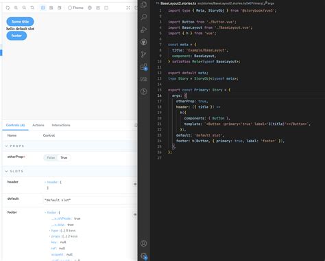 Bug Type Support For Vue Component Slots In Stories · Issue 21221