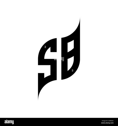 Sb Monogram Geometric Shape Style Template Monogram Initial Design