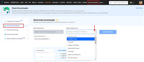How Can I Use The ‘stock Data Downloader Feature Trendlyne