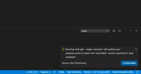 dart pub upgrade major versions · issue 3216 · dart code dart code