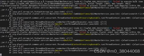 Failed To Execute Bulk Item Index Index Csdn博客