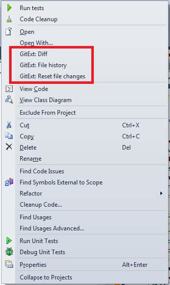 Git Remove Gitextension Context Menu From Vs2010 Stack Overflow