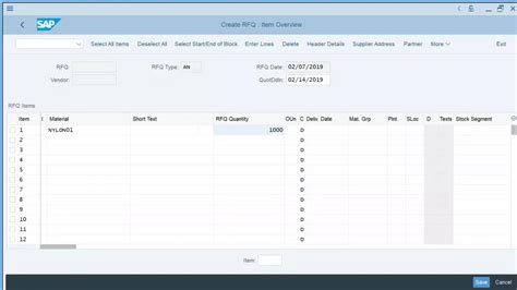 Request For Quotation Create Easily An RFQ In SAP Using ME41