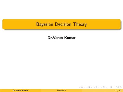 Bayesian Decesion Theory Pdf Technology And Computing