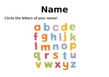Name Letter Identification EDITABLE By Driscilla Lettieri TPT