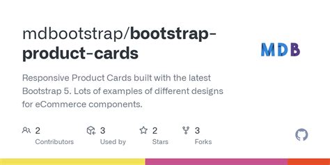 Github Mdbootstrap Bootstrap Product Cards Responsive Product Cards Built With The Latest