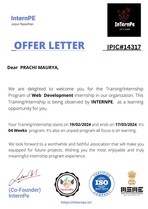 Prachii Maurya On Linkedin Connections Interpe Webdevelopmentjourney Intership Interpe