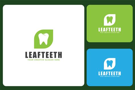 Natural Leaf Teeth Logo Design Template 26233556 Vector Art At Vecteezy