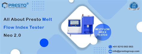 All About Presto Melt Flow Index Tester NEO 2 0