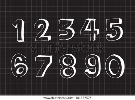 Sketch Numbers 09 Stock Vector Royalty Free 181377575 Shutterstock