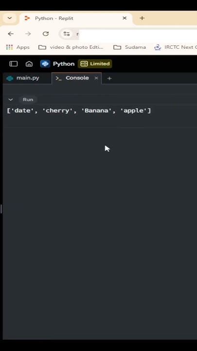Reverse List In Python 🔥👨‍💻 Shorts Python Learnpython Programming Youtube