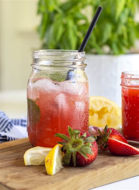 Strawberry Jam Mint Cocktail The Lilypad Cottage