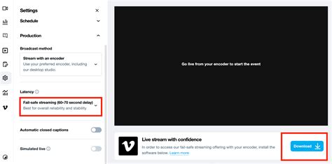 How To Set Up A Third Party Encoder To Stream With Fail Safe Streaming Vimeo Help Center