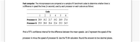 Solved Fast Computer Two Microprocessors Are Compared On A