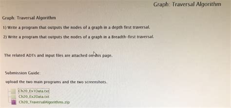 Solved Graph Traversal Algorithm Graph Traversal Algorithm