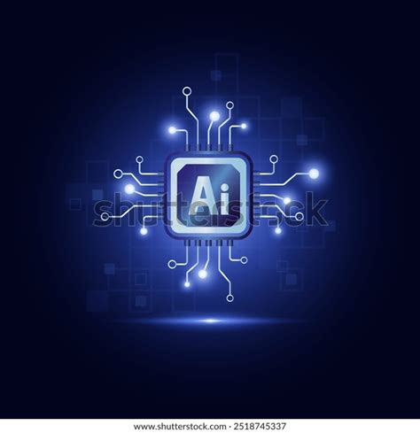Electronic Circuit Chip Processor Smart Technology Stock Vector Royalty Free 2518745337