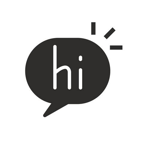 Bubble Message Hi Text Icon Social Talk Content Speech Chat Flat