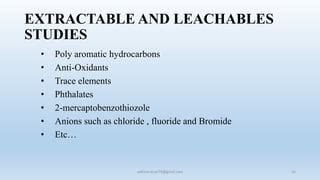 Extractable And Leachables PDF