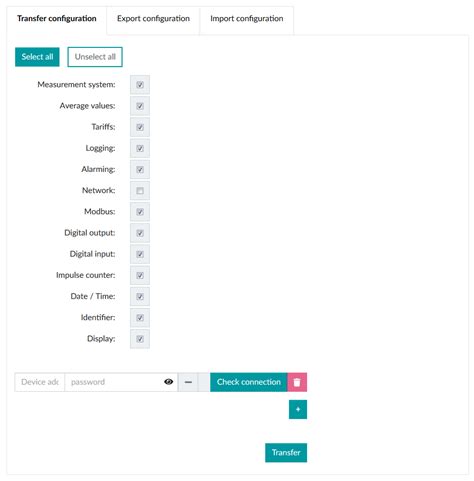 Direct Transfer Of Configuration Data