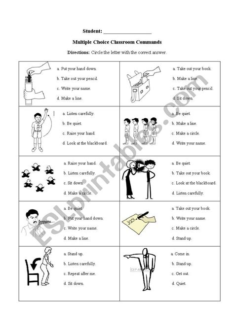 Classroom Commands Esl Worksheet By Tati19 Classroom Commands Esl Worksheet By Tati19