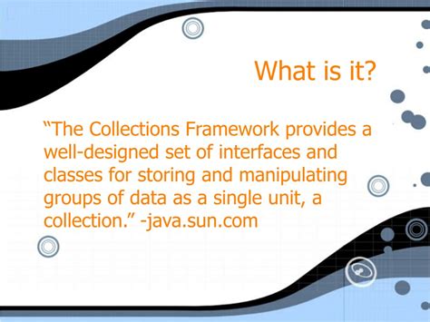 Ppt Java Collections Framework Powerpoint Presentation Free Download