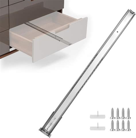 Homdiy 1 Pcs Center Mount Drawer Slides For Cabinet And Dresser 14 Inch Heavy Duty Bottom Mount