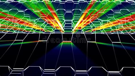 hexagonal grid net waving field landscape seamless loop drawing motion