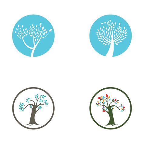 Tree Logo Design With Template Vector Concept Vector Art At Vecteezy