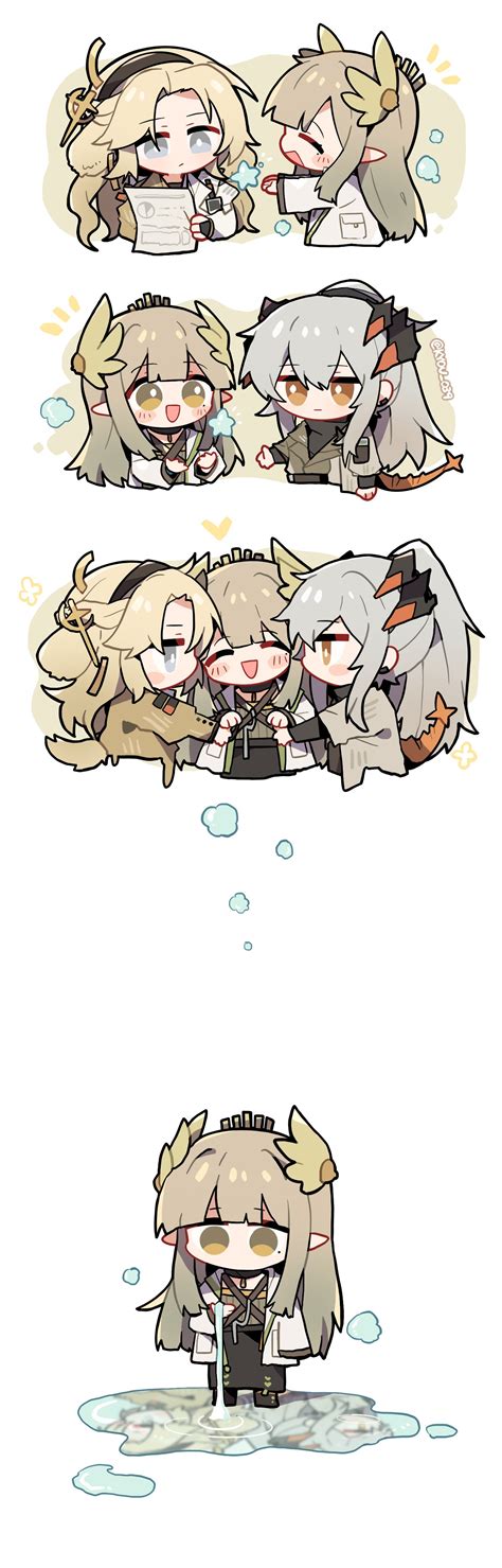 Saria Muelsyse And Kristen Arknights Drawn By Kyou039 Danbooru