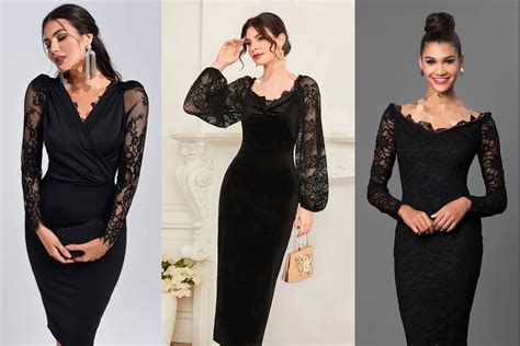 ۳۵ مدل لباس مجلسی مشکی رسمی و کوتاه زنانه ۱۴۰۲ استایلی همیشگی ستاره