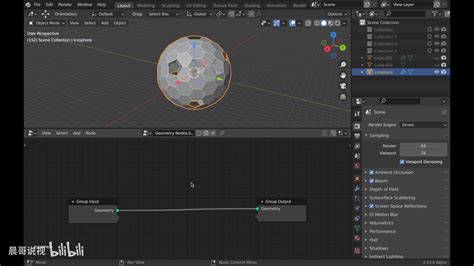 【blender几何节点教程】律动魔方（geometry Nodes） 哔哩哔哩