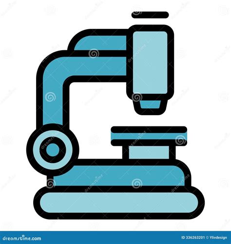 Laboratory Microscope Focusing On Sample On Glass Slide Stock