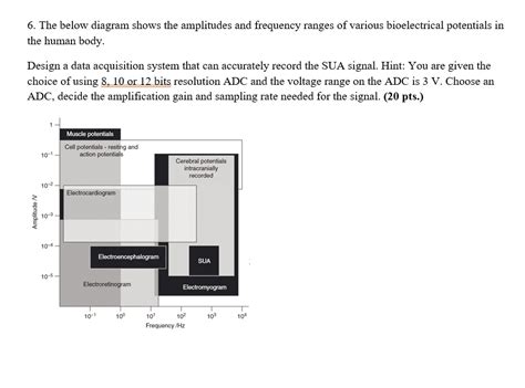 6 The Below Diagram Shows The Amplitudes And Frequency Ranges Of