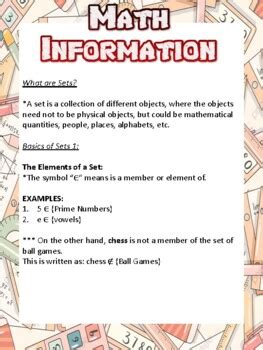 Set Theory Introduction To Sets 1 Set Notation TPT