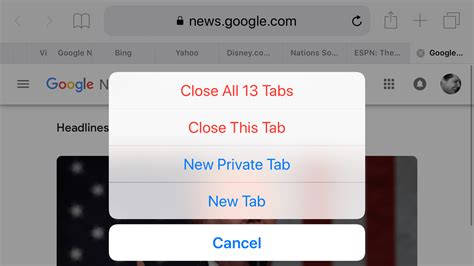 Close All Tabs In Safari On The IPhone Or IPad Immediately