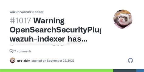 Warning Opensearchsecurityplugin Wazuh Indexer `has Insecure File Permissions Should Be 0600