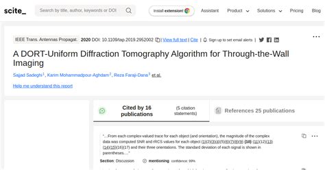 [citation Report] A Dort Uniform Diffraction Tomography Algorithm For