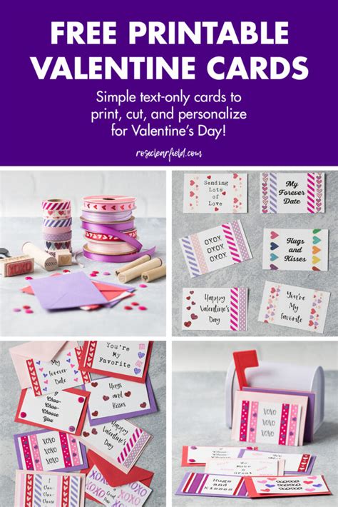 Free Printable Tiny Valentines Rose Clearfield