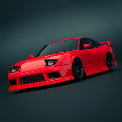 Nissan 180sx Modified 3d Model Rigged Cgtrader