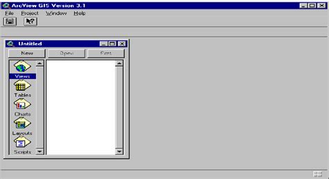 arcview gis application main window download scientific diagram