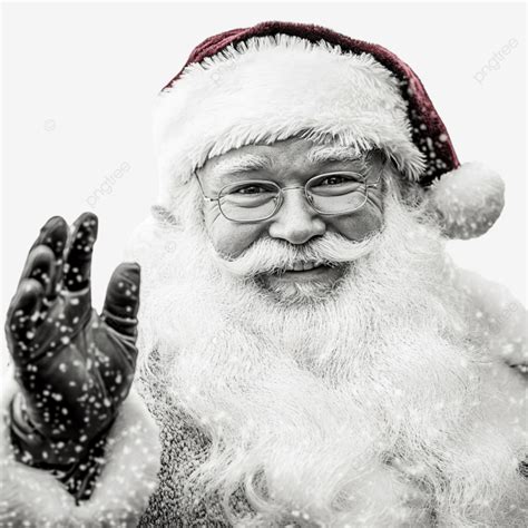 손을 흔드는 산타클로스의 흑백 이미지 산타 클로스 흔들며 설화 Png 일러스트 및 이미지 에 대한 무료 다운로드 Pngtree