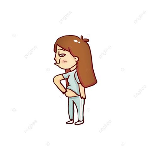 Original Illustration Big Belly Girl Big Belly Girl Fat Png
